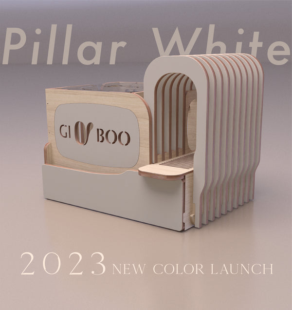 貓•豪便所-彩色塗層系列-HaoBien Cat Litter Box-Pillar White – Giboo
